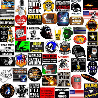 Welding Stickers 50 Plus MEGA PACK Welders Stickers and Decals Funny ...