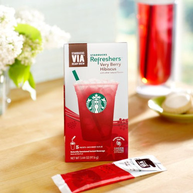 Starbucks Refreshers Very Berry Hibiscus Instant Beverage 5 Packets ...