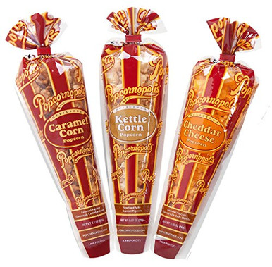 Popcornopolis Gourmet Popcorn Mini cone 24 pack - Classic Including ...