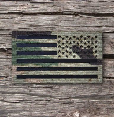 Reversed 3.5x2 Inch Infrared Multicam OCP Ir Us Flag Patch Us Army ...