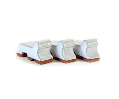 Ceramic Pot Feet 3-Pack -White Glaze- Made In USA- Flower Pot Risers ...