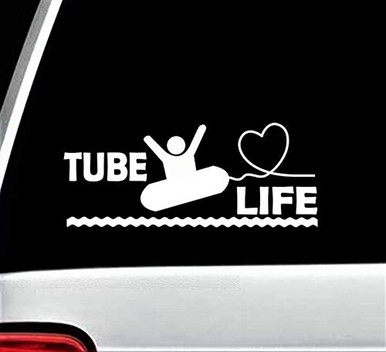Tube Life Inner Tubing Decal Sticker for Car Window 8 Inch BG 428 ...