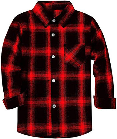 Father and Son Clothes Family Matching Mens Button Down Flannel Plaid ...