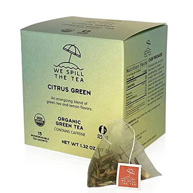 Organic Citrus Green Tea 1 Box 15 Tea Bags - We Spill The Tea Organic ...