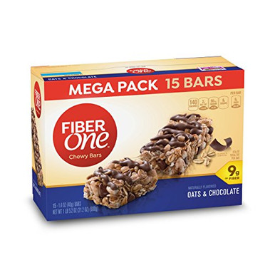 Fiber One Chewy Bar Oats and Chocolate Fiber Bars Mega Pack 1.4 Ounce ...