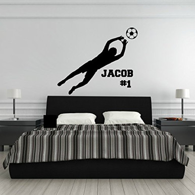 Personalized Boys Soccer Goalie Wall Decals Boys Soccer Goalkeeper ...