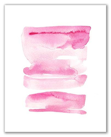 Blush Pink Print - 8 inch x 10 inch - Unframed Abstract Watercolor ...