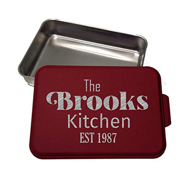 Personalized Kitchen 13 x 9 Aluminum Bake Pan with Latching Lid - 5 ...