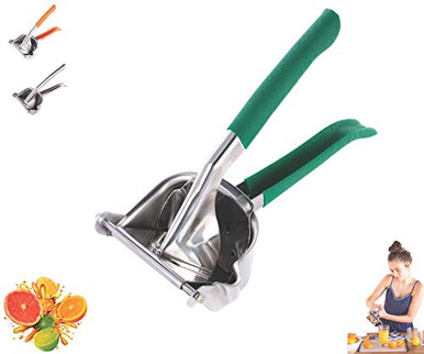 Lightweight Stainless Steel Manual Fruit Juicer Lemon Squeezer w Rubber ...