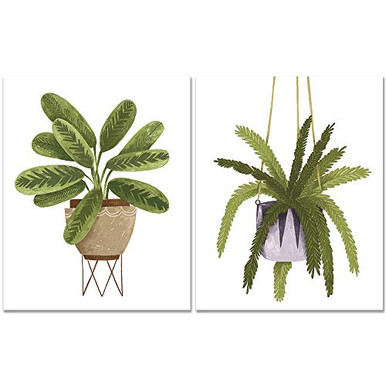 11x14 Set Of 2 Tropical Plants Posters Botanical Prints Botanical Wall ...