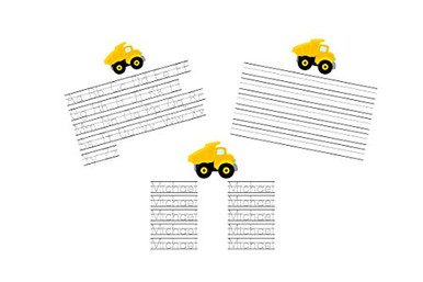 Construction Handwriting Practice Sheets 10 Sheets Personalized with ...