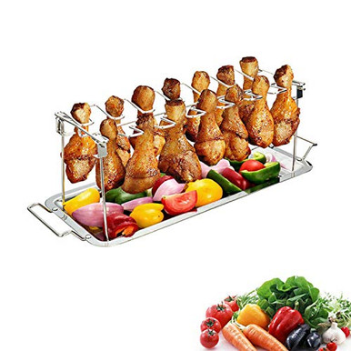 Chicken Wing Rack for Grill Smoker and Oven Chicken Leg Holder BBQ ...