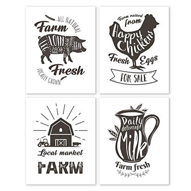 Farmhouse Decor Wall Art Prints - Unframed 8x10 in - Native Kitchen ...