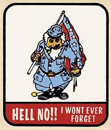 Confederate Hell No I Won t Ever Forget Decal Retro Vintage Decal ...