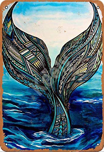 Keely Samoan Mermaid Tail Metal Vintage Tin Sign Wall Decoration 12x8 ...
