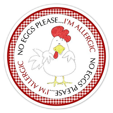 12 Allergy Labels No Eggs Please Stickers Food Allergy Stickers Egg ...