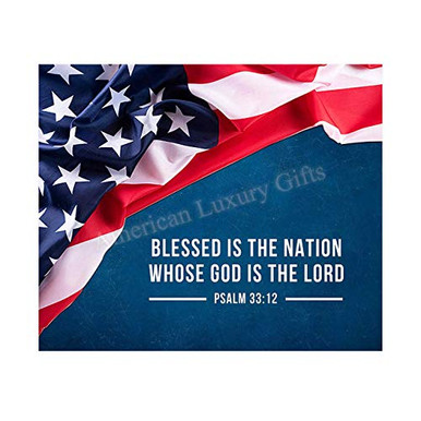 Psalm 33 12- Blessed Is the Nation Whose God Is the Lord inch -Bible ...