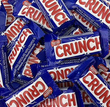 Nestle Crunch Bar Creamy Milk Chocolate Crisped Rice Snack Fun Size ...