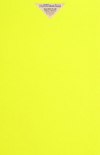 25 Bright Neon Yellow Fluorescent Color Cardstock - 12" X 18" (12X18 ...