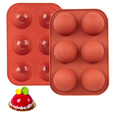 2 Pack 6 Holes Silicone Mold For Chocolate Cake Jelly Pudding Handmade ...