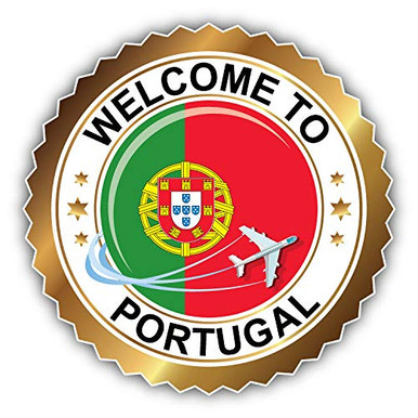 Portugal Travel Welcome Label Window Truck Car Bumper Sticker Decal 5 x ...