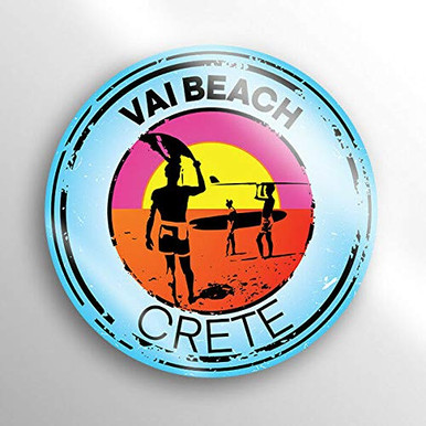 JB Print Vai Beach Crete Swim Boat Kayak Water Ski Surf Travel Vinyl ...