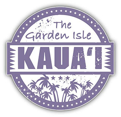 JJH Inc Kauai Hawaii Island Grunge Travel Stamp Vinyl Decal Sticker ...