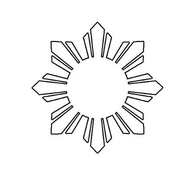 ION Graphics Philippines Sun Sticker Die Cut Decal Filipino Stars Flag ...