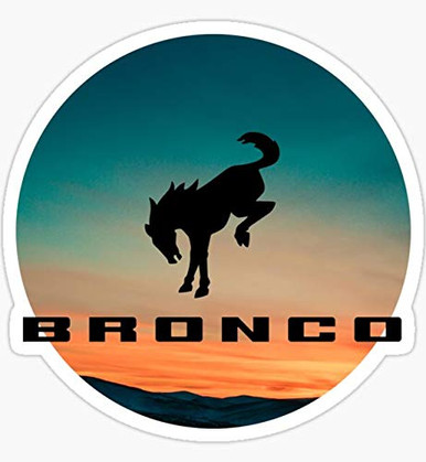 Ford Bronco Logo Sunset Sticker - Sticker Graphic - Auto Wall Laptop ...