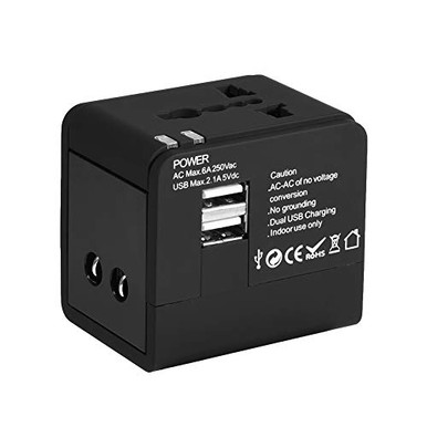 Zerone Travel Plug Adapter Converter All in One Universal Fast Charging ...