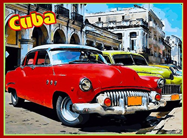 MAGNET Cuba Cuban Havana Island Habana Red Car Caribbean Travel ...