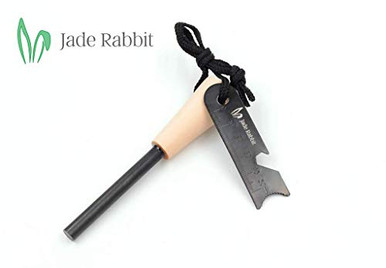 Jade Rabbit Ferrocerium Rod w Striker Waterproof Firesteel w Natural ...