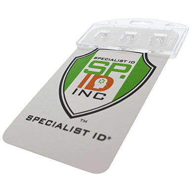 Vertical Half Card Badge Holder for Smart Chip Insert PIV Common Access ...