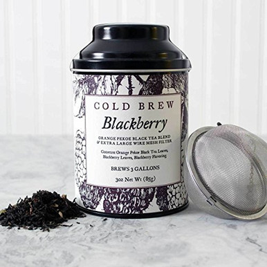 Cold Brew Tea - Blackberry 3oz Tin with Large Wire Mesh Teaball ...