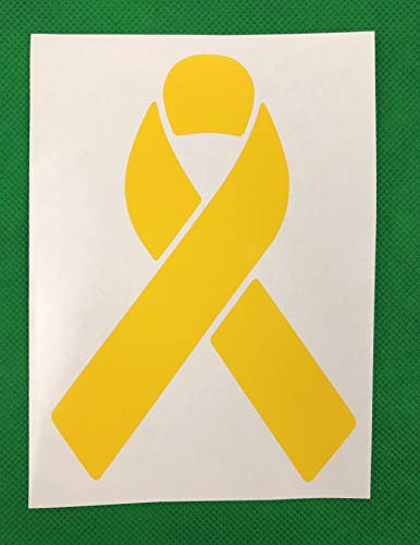 Yellow Ribbon Vinyl Decal New Gift - Warehousesoverstock