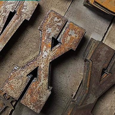 Farmhouse Rustic 4 Inch Flat Metal Letters And Numbers Wall Art Decor ...