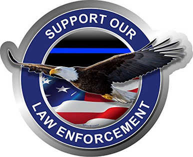 ProSticker 1094 One 4 inch Patriot Series Support Our Law Enforcement ...