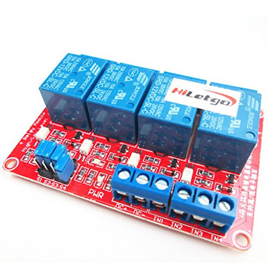 HiLetgo 12V 4 Channel Relay Module with OPTO-Isolated Support High and ...