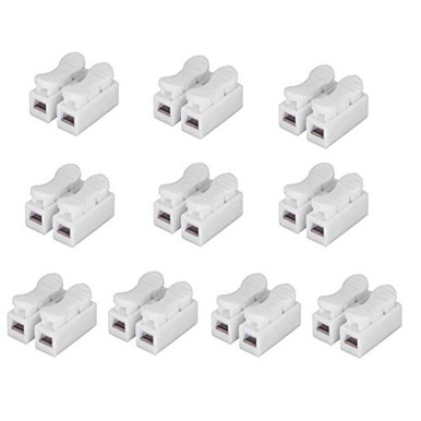 CompStudio 10Pcs 2P CH2 Quick Connector Cable Clamp Terminal Block ...