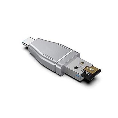 2 in 1 USB 3.0 and USB Type C Micro SD Card Reader Support File ...