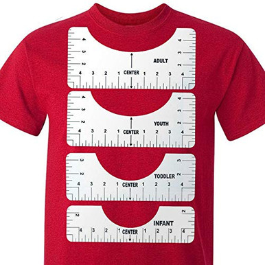 Tshirt Ruler Guide Set - T Shirt Aligning Tool Craft Ruler for Vinyl ...