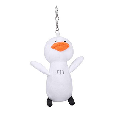 Kekailu Cute Soft Little White Duck Plush Hanging Doll with Keychain ...