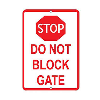 Stop Do Not Block Gate Parking Sign Vinyl Sticker Decal 8 inch ...