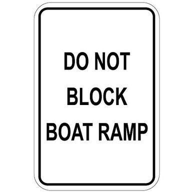 Do Not Block Boat Ramp Vinyl Sticker Decal 8 inch - Warehousesoverstock