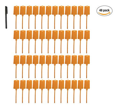 Tough Plastic Plain Key Tags - Orange self Locking Key Tags Made of ...