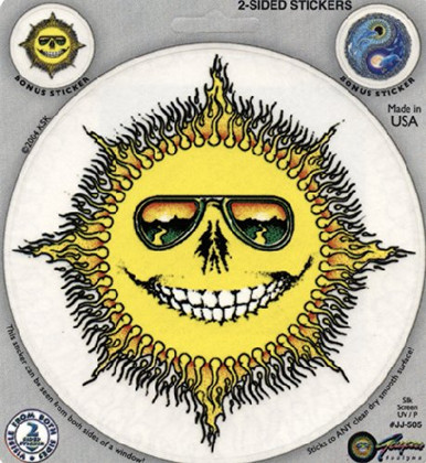 Peacemonger Jerry Jaspar Smiling Skeleton Sun Grateful Dead Art Decal ...