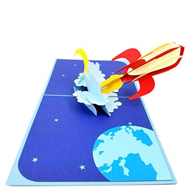 Rocket Pop Up Birthday Card Rocket Greeting Card 3D Card for All ...