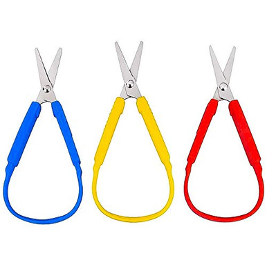 3 Pcs Mini Loop Adaptive Scissors for Children and Teens 7.8 Inches ...