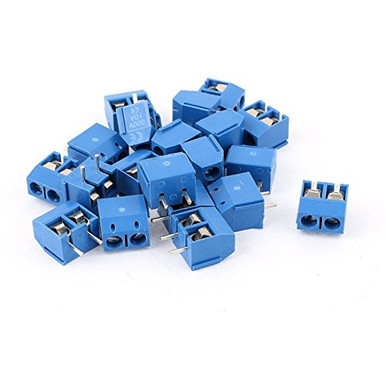 uxcell 20PCS 300V 10A Terminal Block Connector 5mm Pitch Panel PCB ...