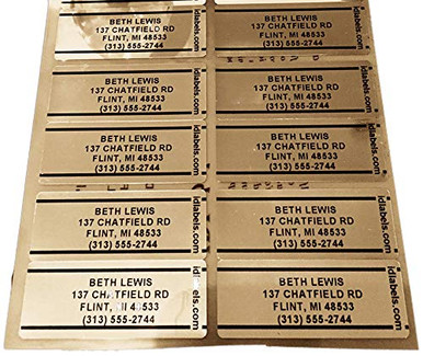 Genuine Pin High Personalized Golf Club ID Labels - Set Of 20 Laminated ...